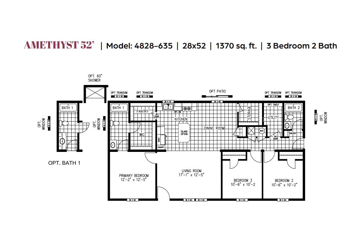 GEM Series Amethyst 52 4828-635 by Clayton Lewistown - Showcase Homes